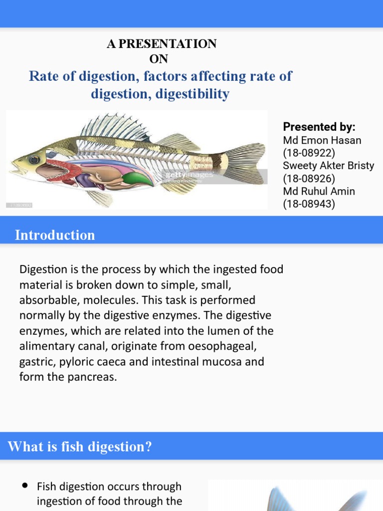 Rate of Digestion, Factors Affecting Rate of Digestion, Digestibility ...