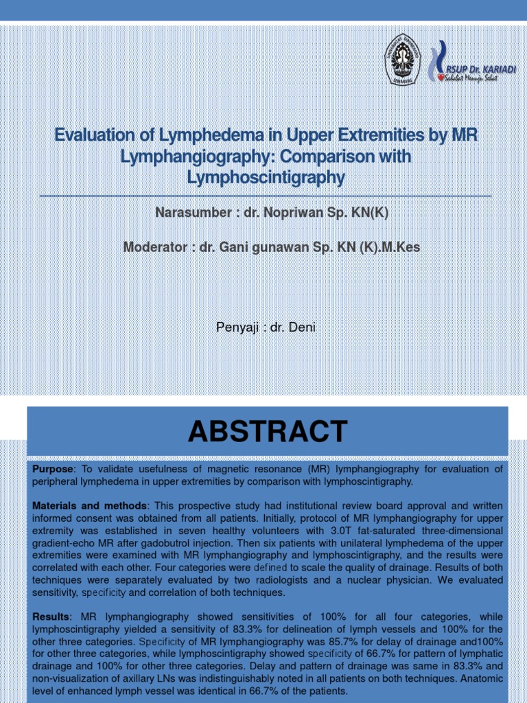 Evaluation of Lymphedema in Upper Extremities by MR Lymphangiography ...