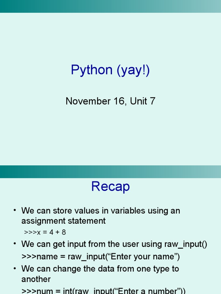 Nov 16 | PDF | Boolean Data Type | Python (Programming Language)