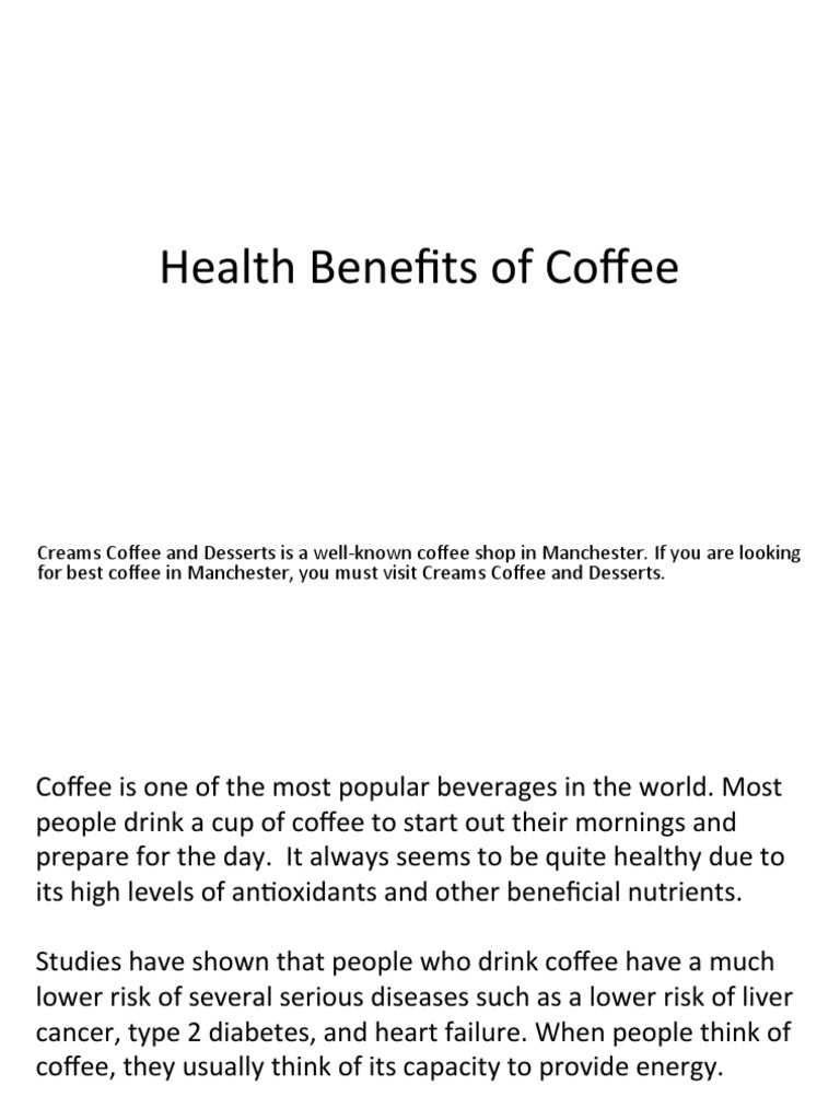 Health Benefits of Drinking Coffee | PDF | Caffeine | Coffee