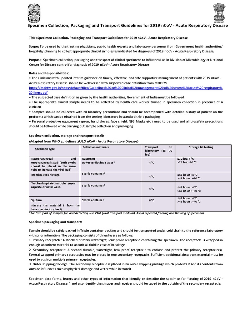 Sample Collection | PDF | Laboratories | Medicine