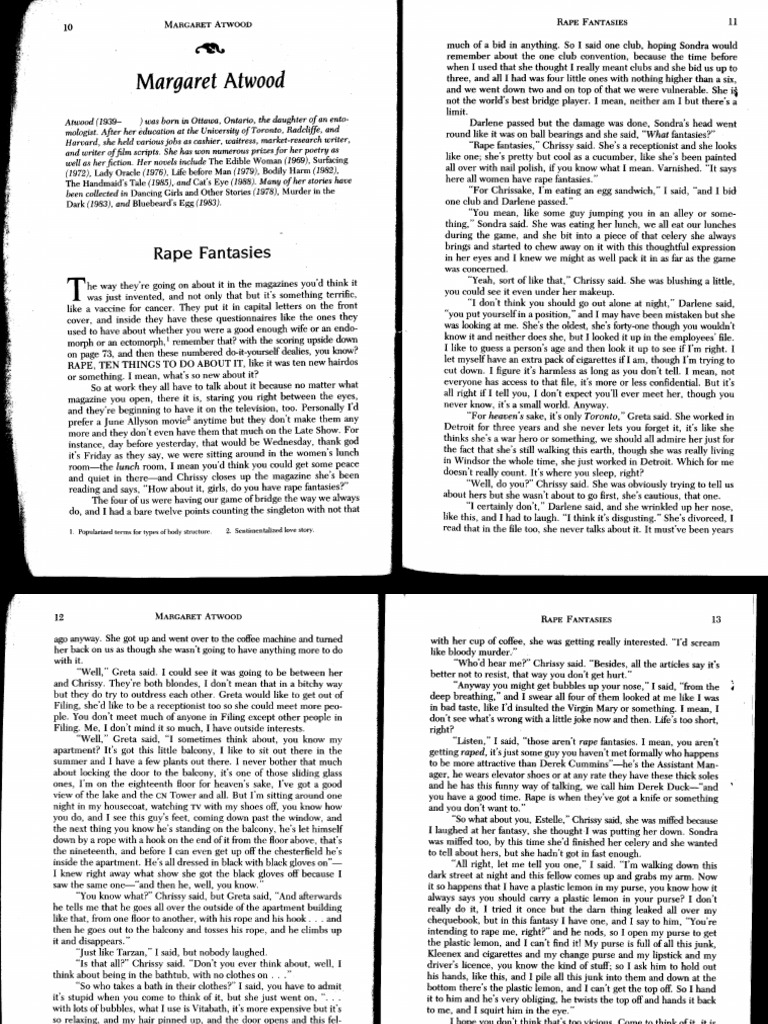 Rape Fantasies The Story PDF | PDF