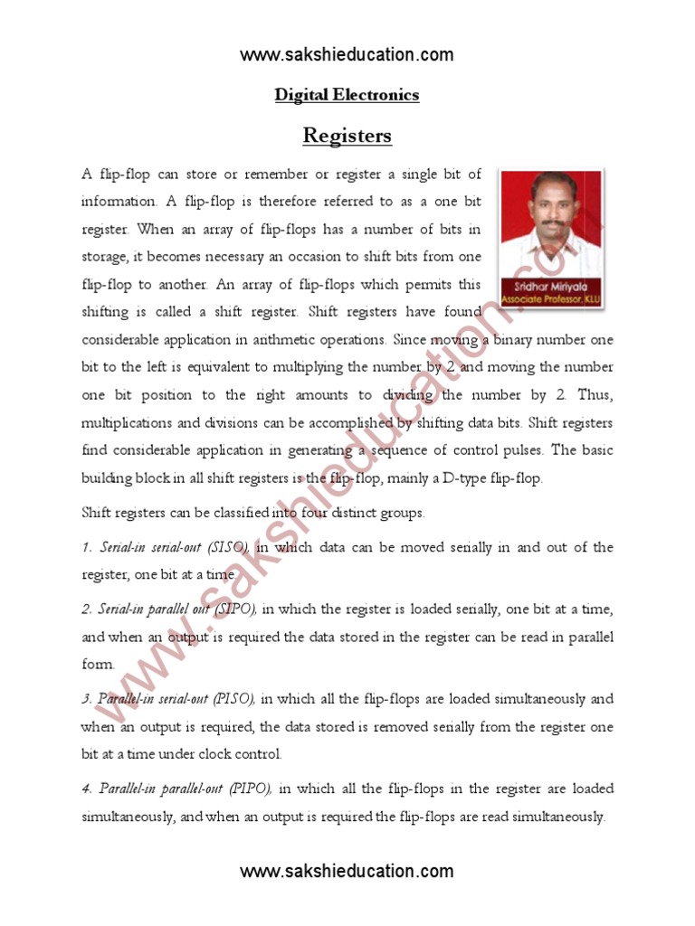 Understanding Shift Registers: Types, Operations and Applications | PDF | Digital Electronics ...