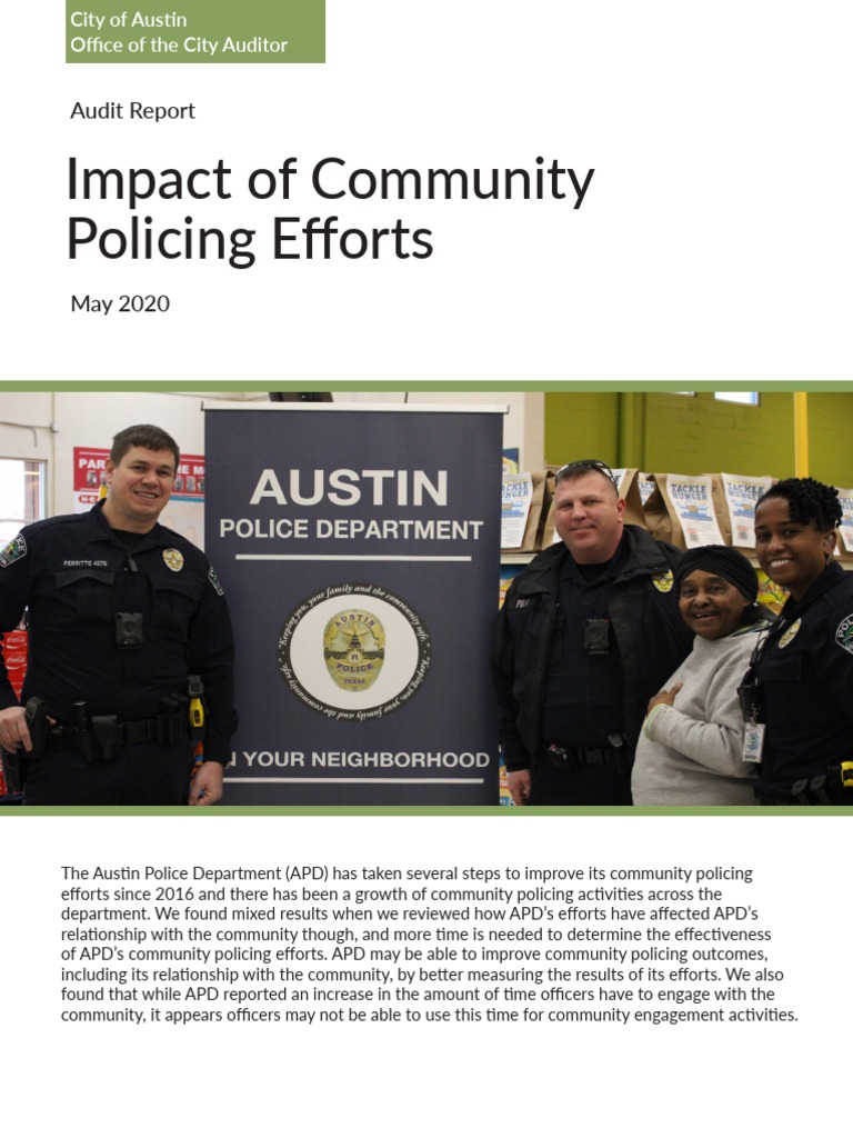 Impact of Community Policing Efforts May 2020 | PDF | Community ...