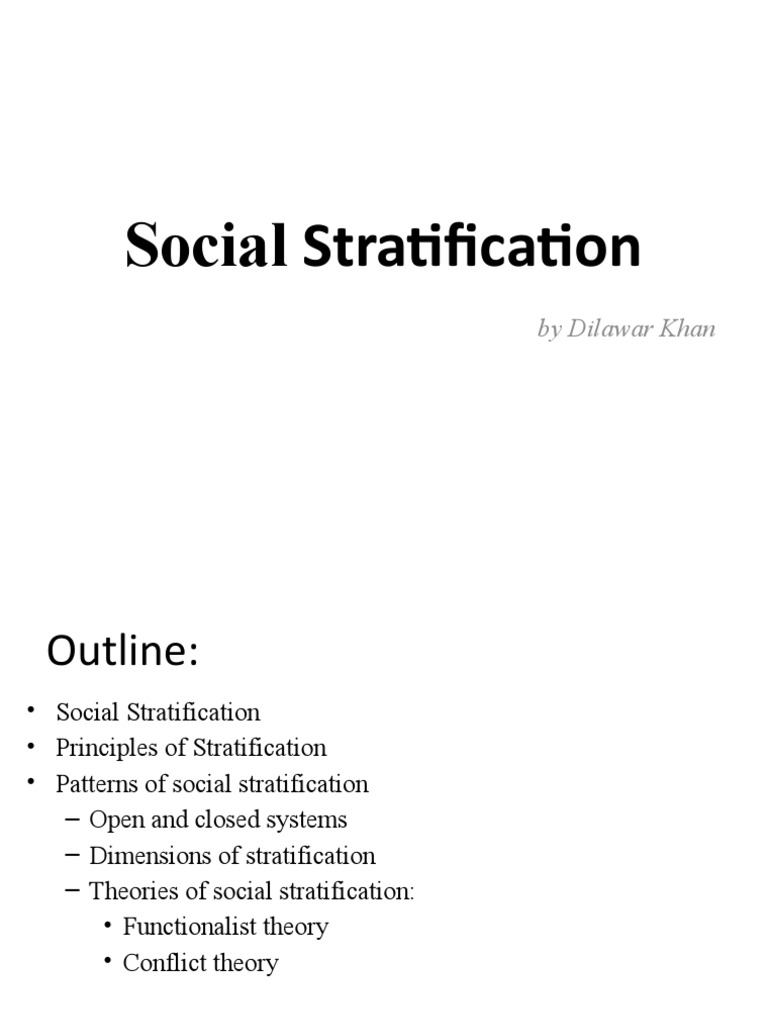 Social Stratification: by Dilawar Khan | PDF | Social Stratification ...