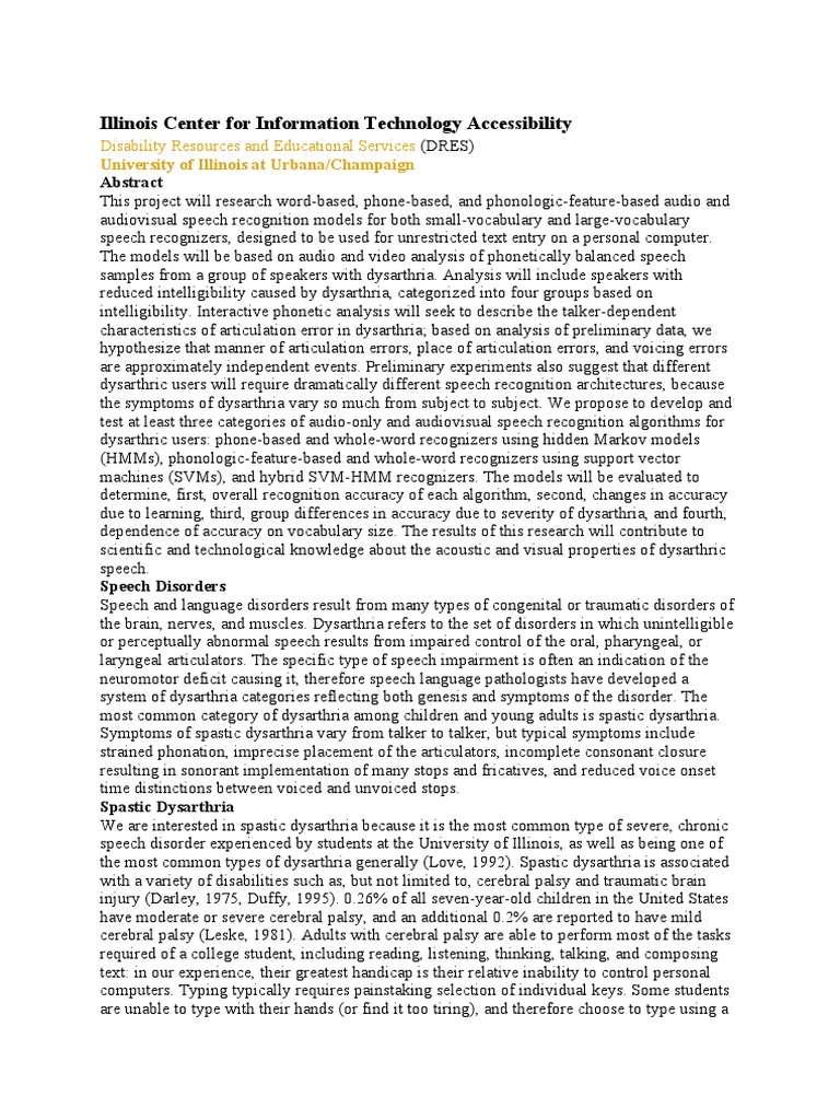 Modeling Dysarthric Speech for Improved Automatic Speech Recognition ...