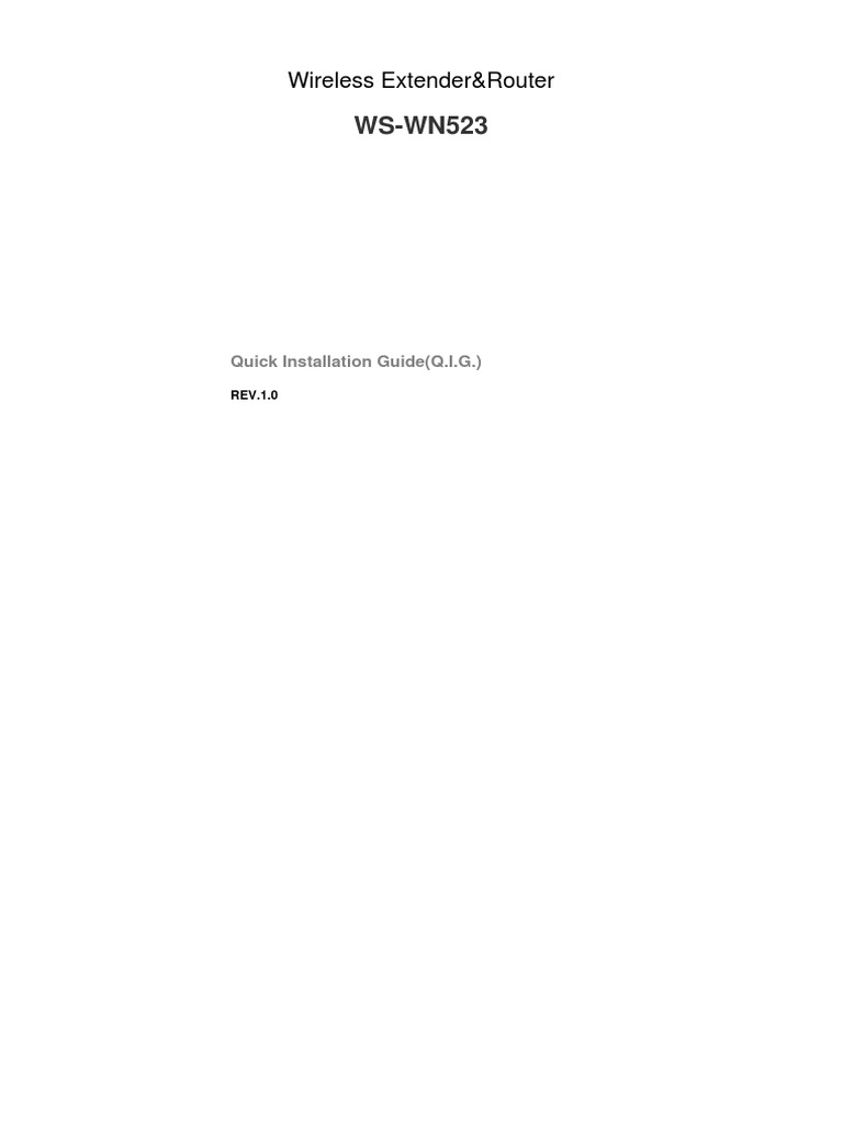 Wireless N Mini Router Setup Guide | PDF | Ip Address | Wi Fi