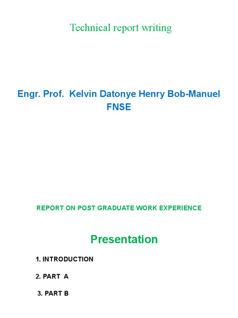 Technical Report Writing - FOR NSE - P H. Revised | Download Free PDF ...