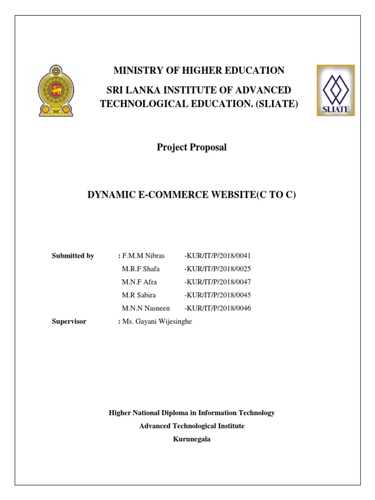 E-Commerce Website Project Proposal | PDF | Advertising | Sales