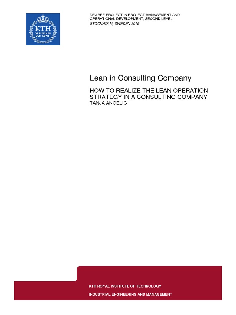 Lean Consulting Principles | PDF | Lean Manufacturing | Qualitative ...