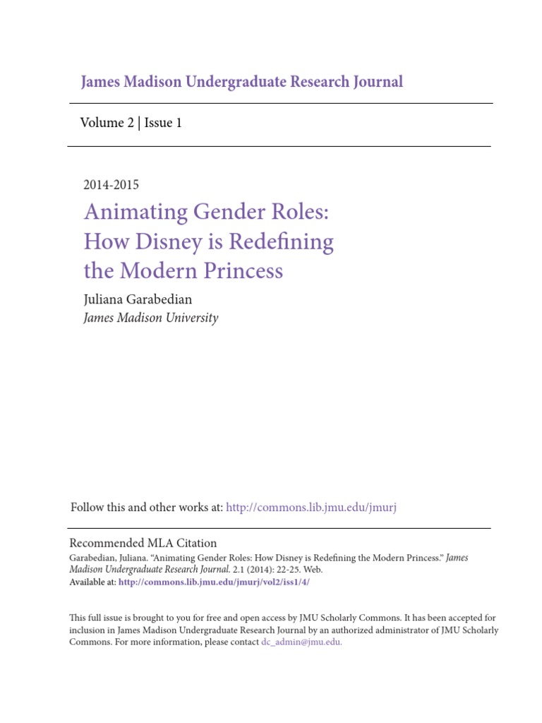 Redefining Disney's Modern Princesses | PDF | Gender Role