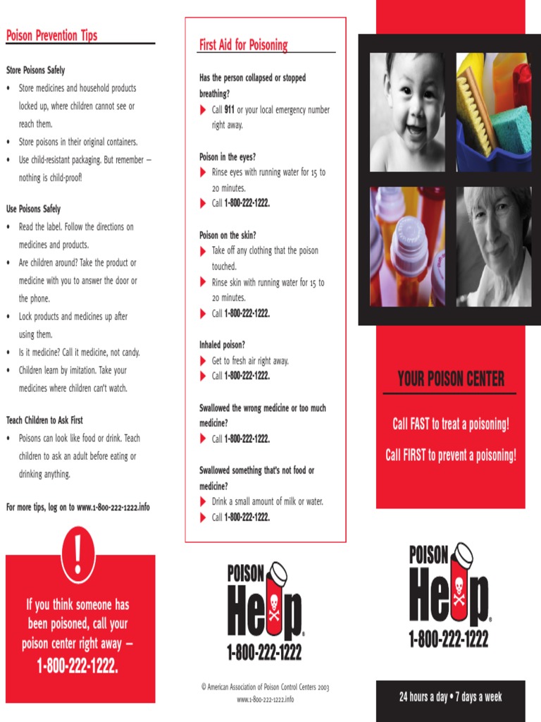Your Poison Center: Poison Prevention Tips First Aid For Poisoning ...