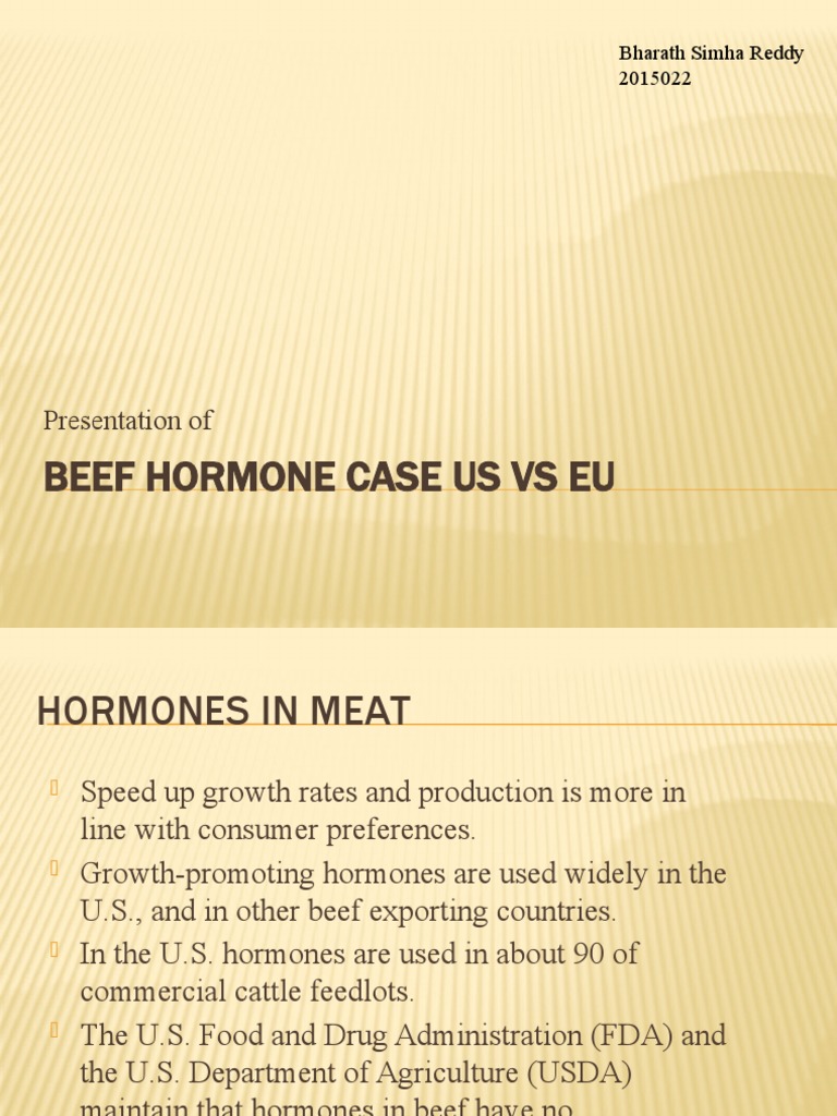 Beef Hormone Case US Vs EU | PDF | Food And Drink | Agriculture