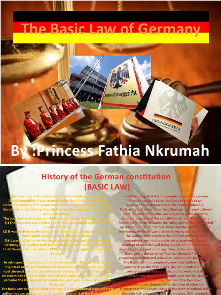 GERMAN BASIC LAW: A Presentation. | PDF | Hate Crimes | Prosecutor