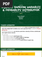 Poisson Distribution Probabilities | PDF | Combinatorics | Probability