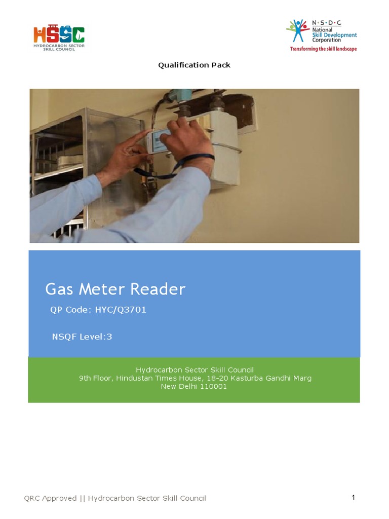 Gas Meter Reading Qualification Pack: Document Provides Details on ...