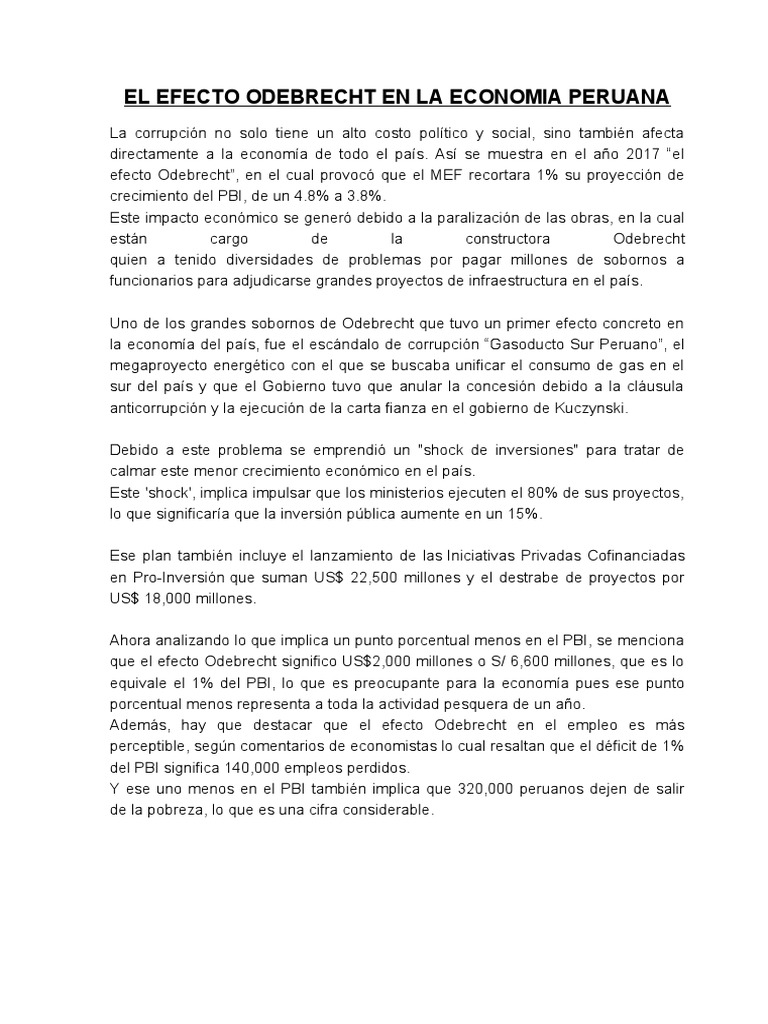 Impacto del Caso Odebrecht en Perú | PDF | Corrupción política | Perú
