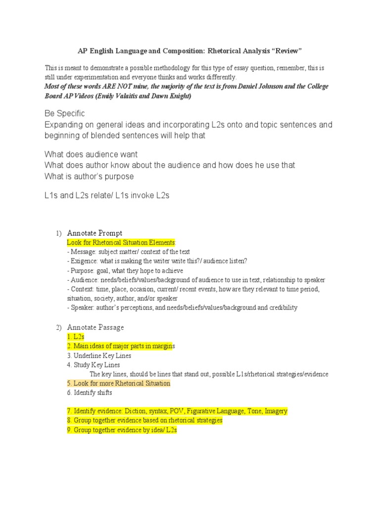 Rhetorical Analysis Anotated | Download Free PDF | Persuasion | Audience