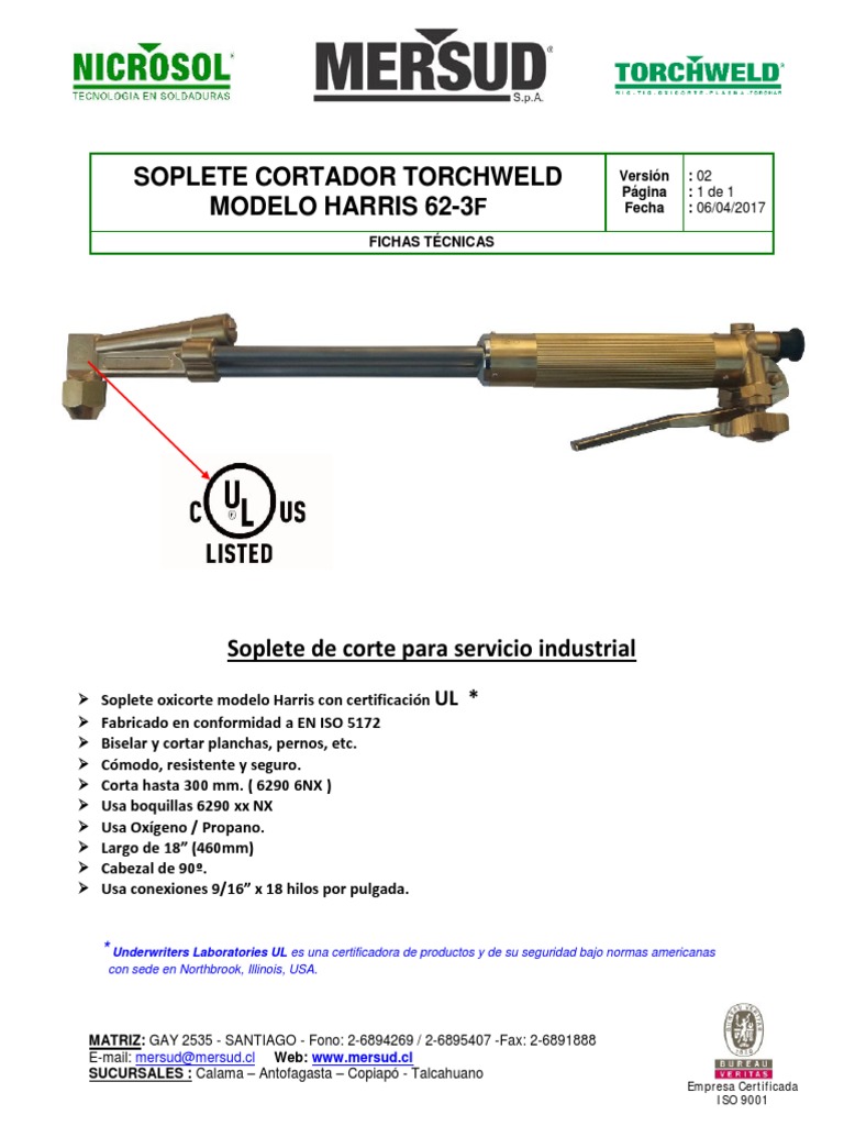Soplete Cortador Harris | PDF