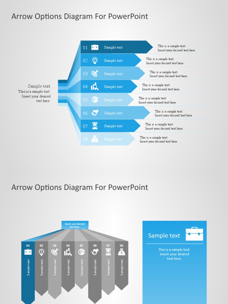 Arrow Options Diagram For Powerpoint: Sample Text | PDF | Coupon | Business
