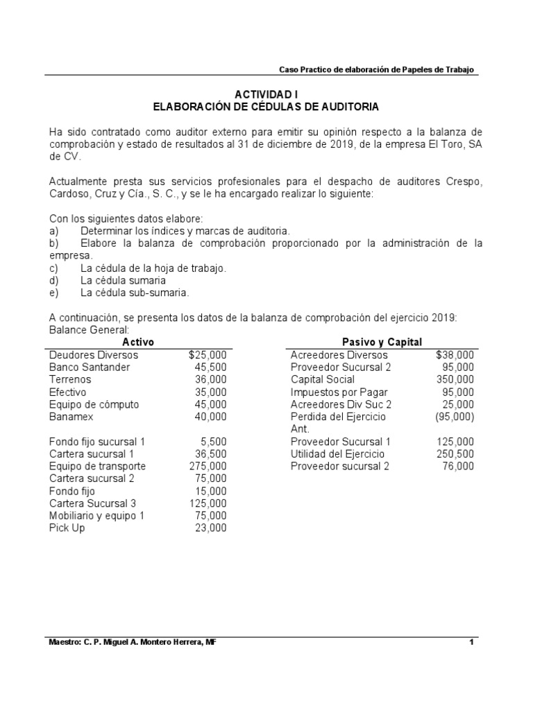 TAREA 2 Cedula - Sumaria | PDF | Estado de resultados | Contabilidad