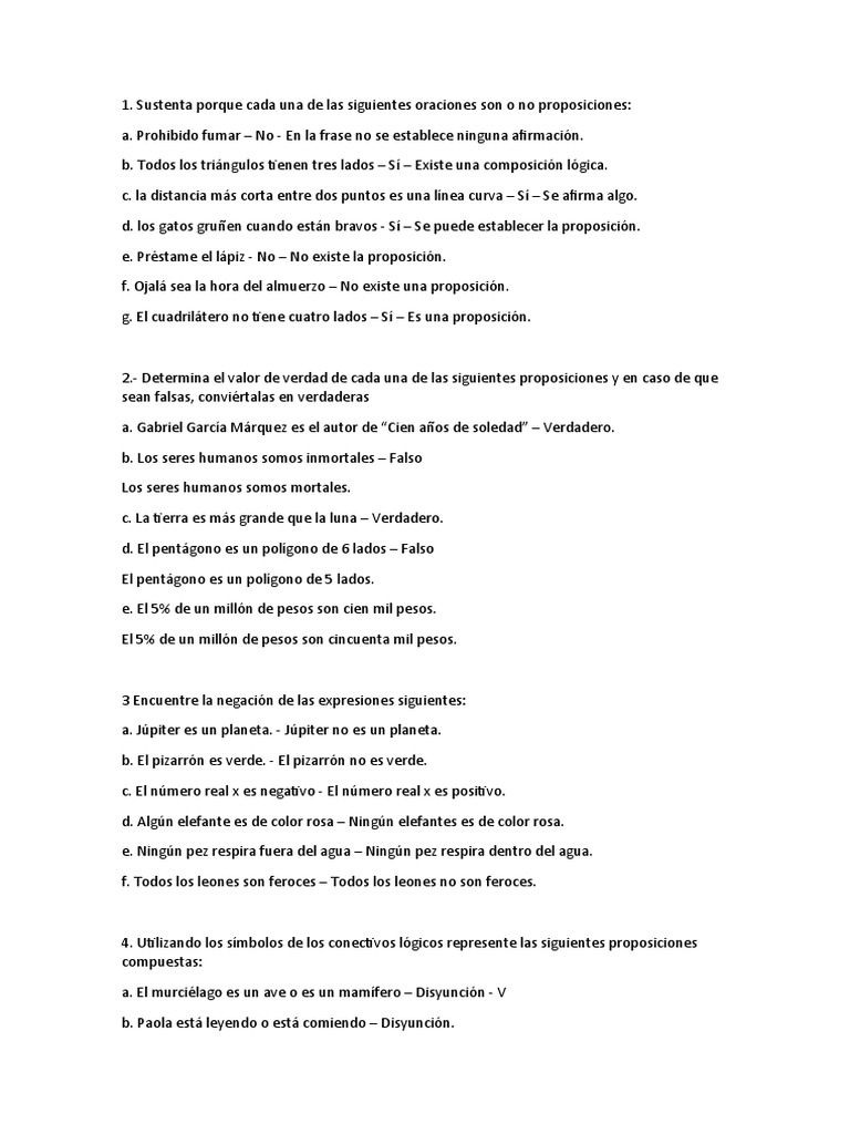 Taller Logica - Condicion | PDF | Si y solo si | Proposición