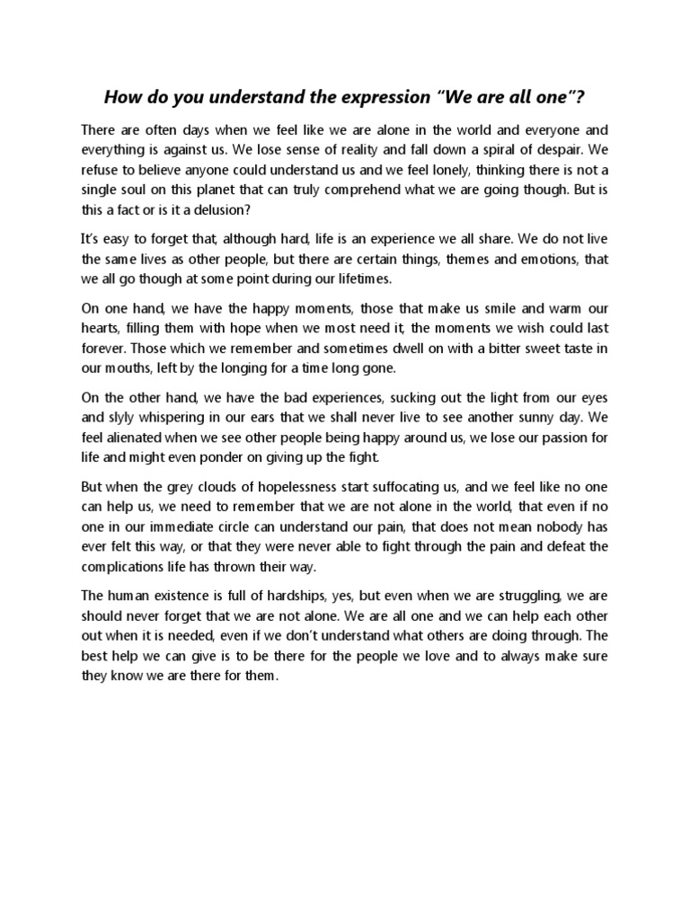 How Do You Understand The Expression | PDF