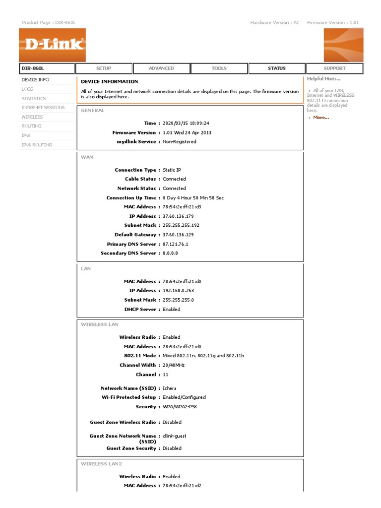 D-Link Systems, Inc. - Wireless Router - Home | PDF | Ip Address | Wi Fi