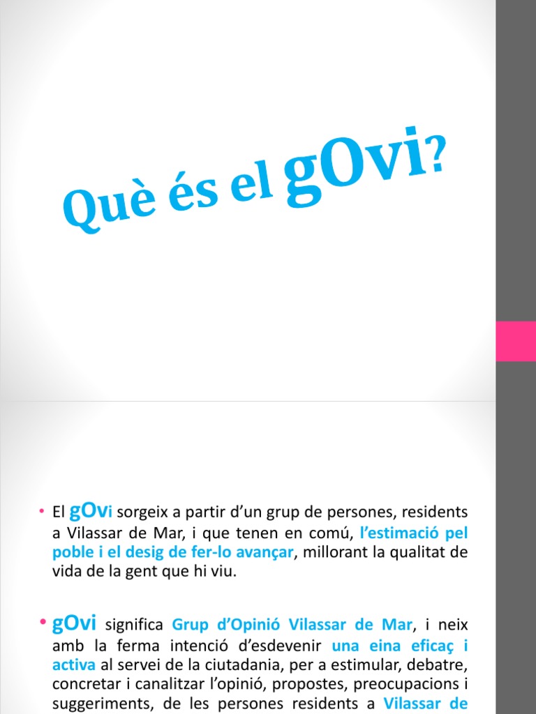 Què És El Govi? | PDF