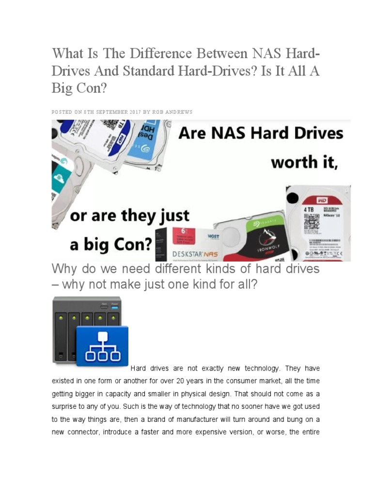 What Is The Difference Between NAS Hard-Drives and Standard Hard-Drives ...