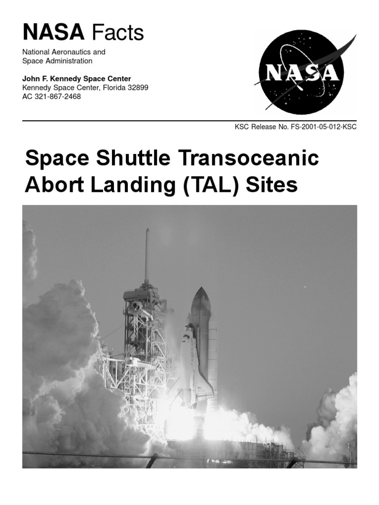 NASA Facts Space Shuttle Transoceanic Abort Landing (TAL) Sites | PDF ...