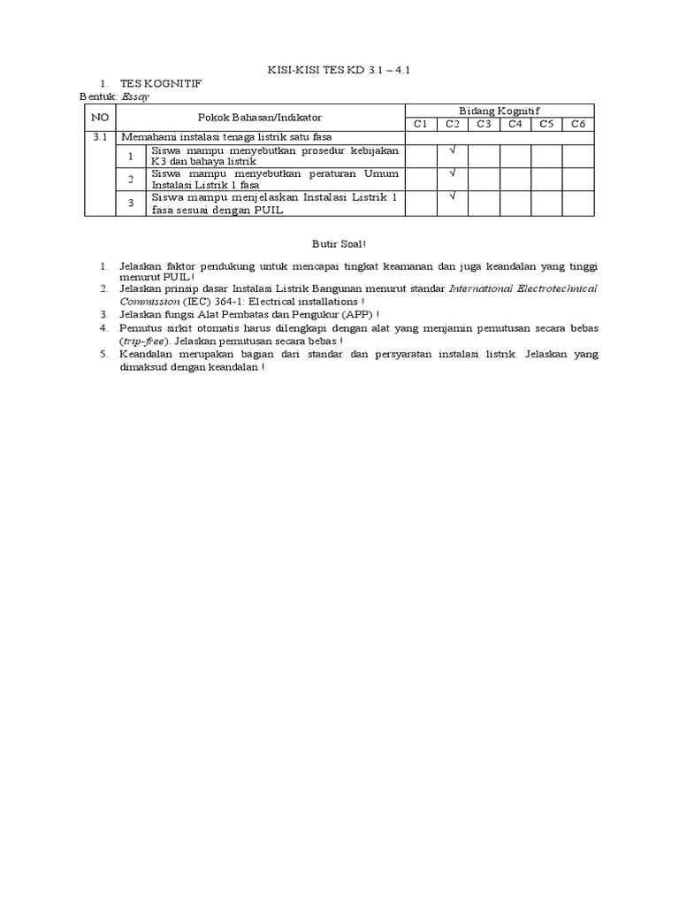 Soal Itl KD 3.1 | PDF