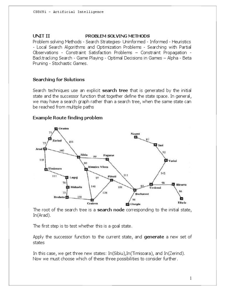 AI Problem Solving Methods Overview | PDF | Algorithms And Data ...