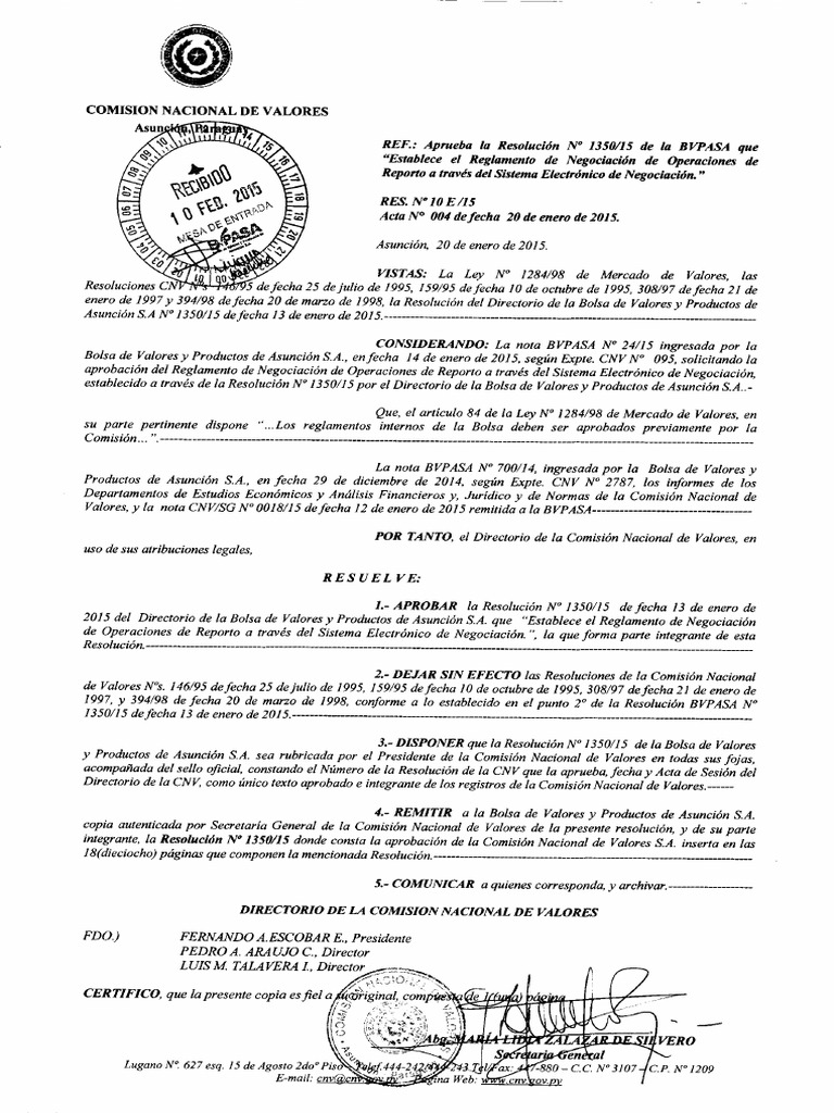 15 Operaciones de Reporto | PDF