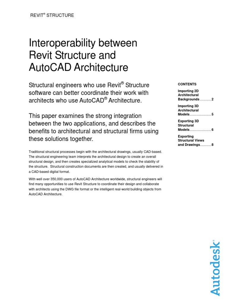Interoperability Between Redit & Architecture PDF | PDF | Auto Cad ...