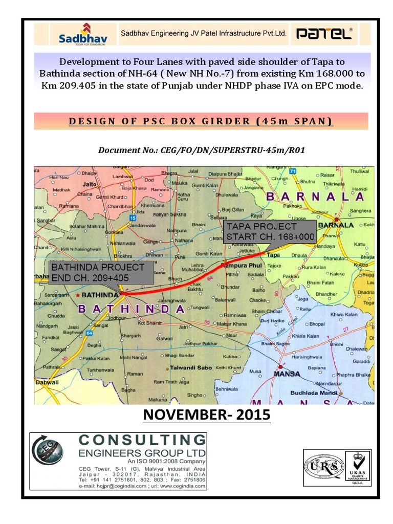Design of PSC Box 45.0 M Span PDF | PDF | Strength Of Materials | Young ...