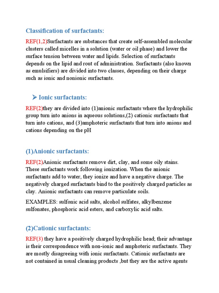 Anionic Surfactant | PDF | Surfactant | Ion