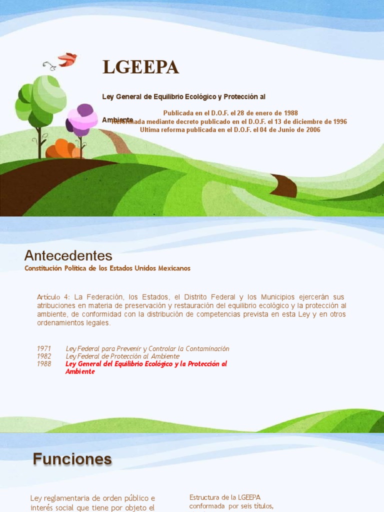 Ley General de Equilibrio Ecológico 2025 | PDF | Contaminación | Federación