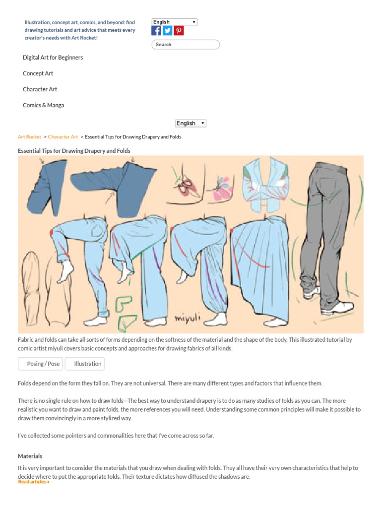 Essential Tips For Drawing Drapery and Folds - Art Rocket | PDF ...
