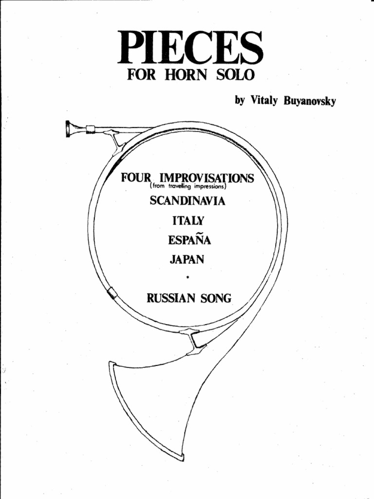 104 - Solo Horn - Pieces For Horn Solo PDF | PDF