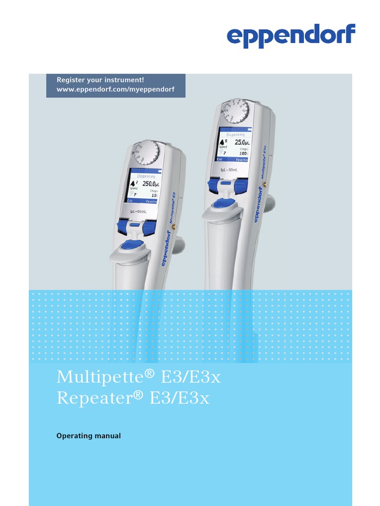 Multipette E3/E3x Repeater E3/E3x: Register Your Instrument! | PDF ...