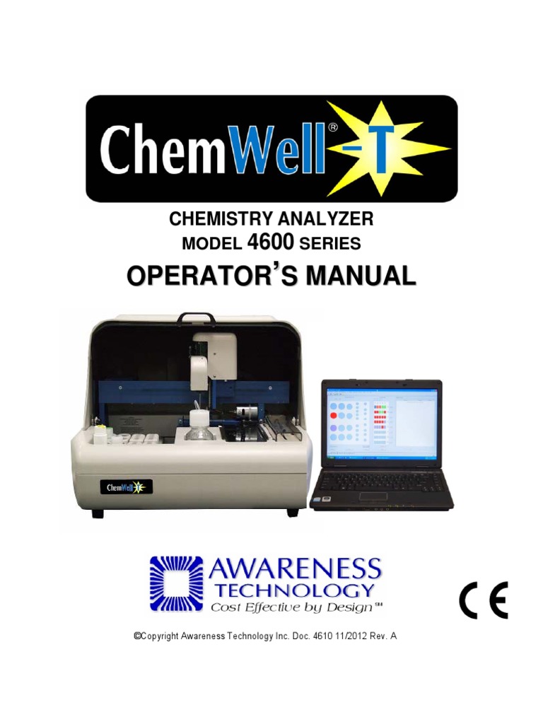 Chem Well T Operator's Manual PDF | PDF | Assay | Computing And Information Technology