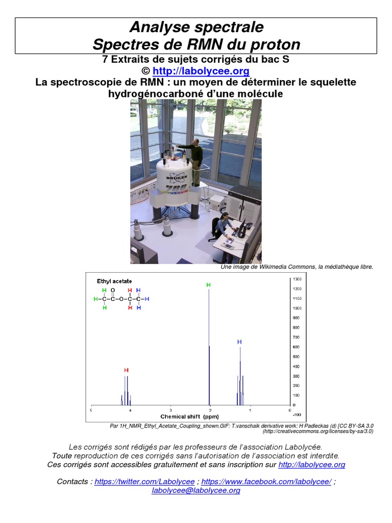 Chimie RMN PDF | PDF | Spectroscopie RMN | Résonance magnétique nucléaire