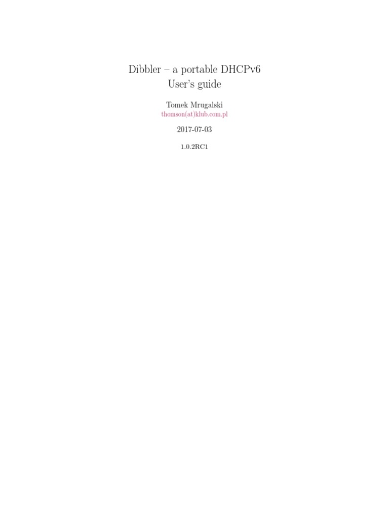 Dibbler User Guide | PDF | Domain Name System | Server (Computing)