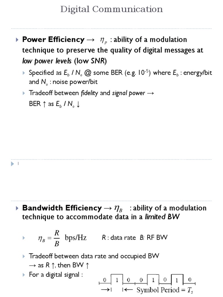 Digital Communication Lecture05 V2 Pdf Modulation Telecommunications Engineering