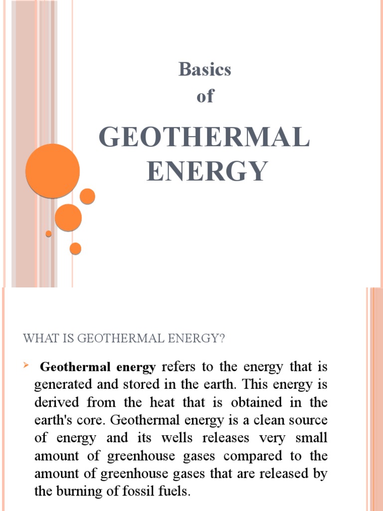 Basics Of: Geothermal Energy | PDF | Geothermal Energy | Power Station
