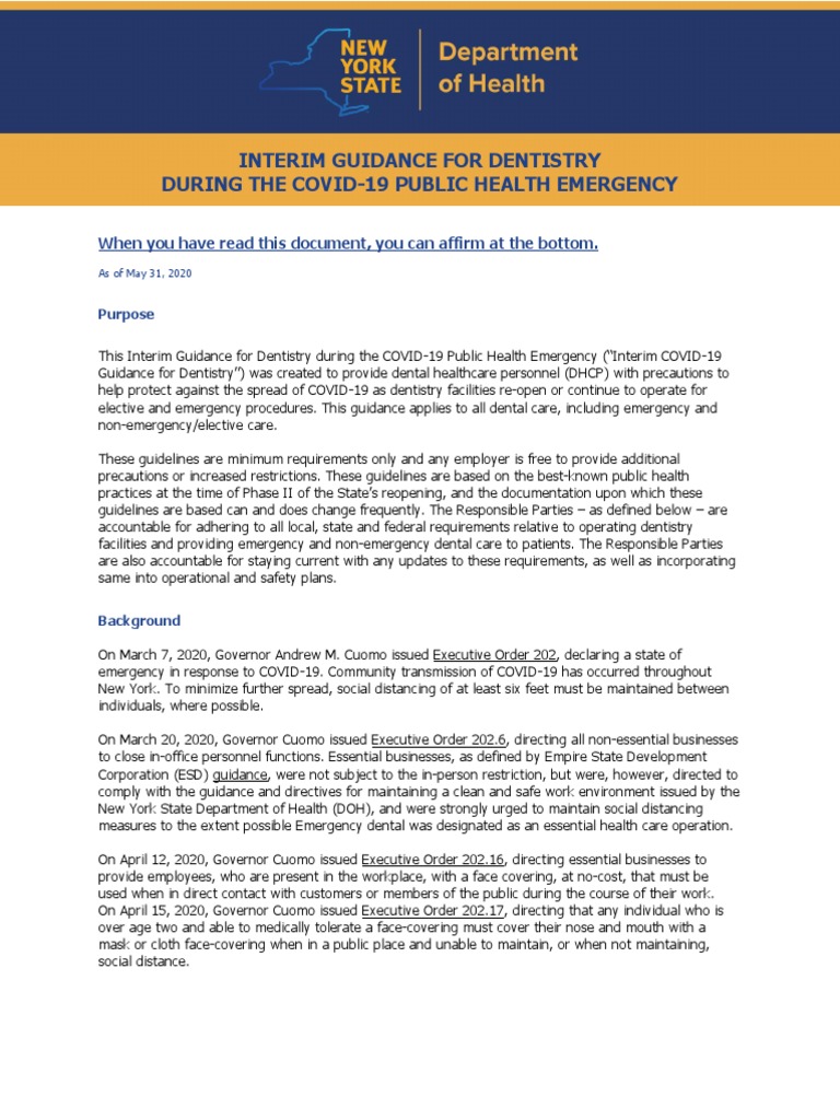 Dentistry Master Guidance | PDF | Personal Protective Equipment ...