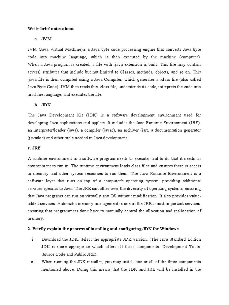 JDK, Jre, JVM | Download Free PDF | Java Virtual Machine | Computer Science