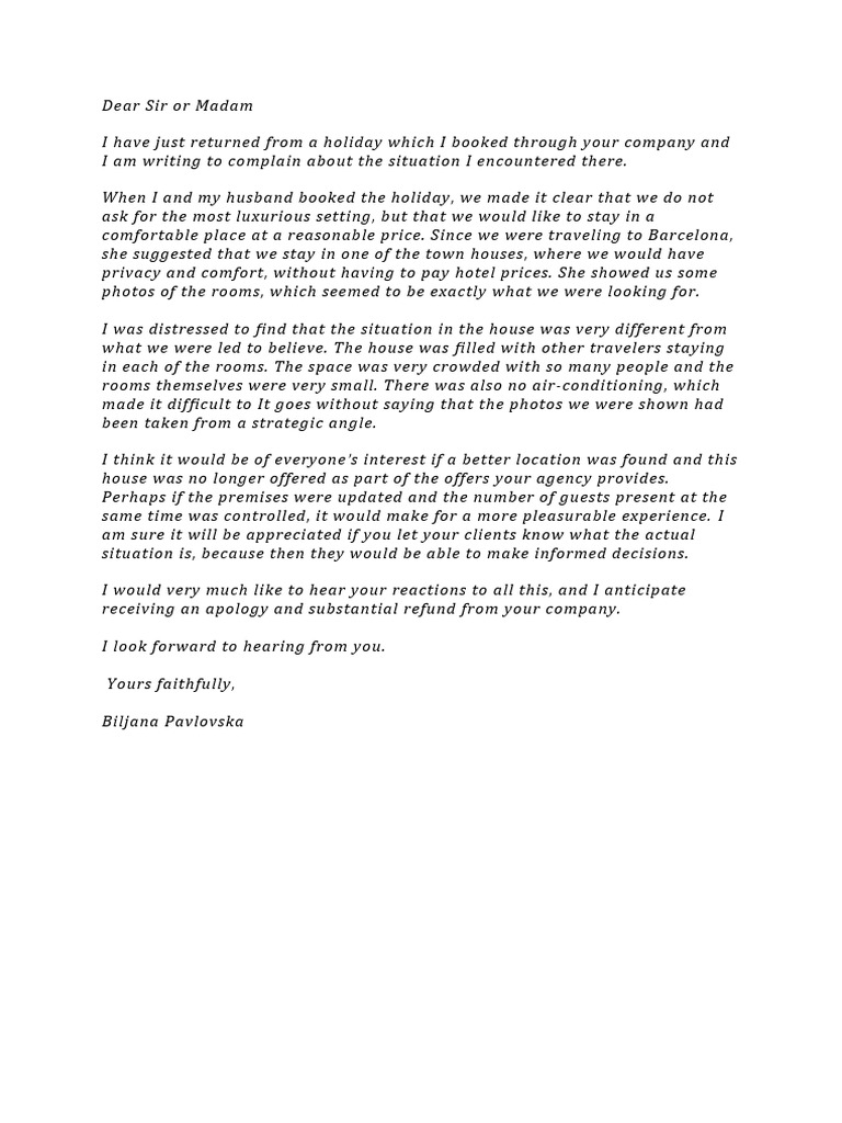 Letter Complaint CPE Practice | PDF | Law