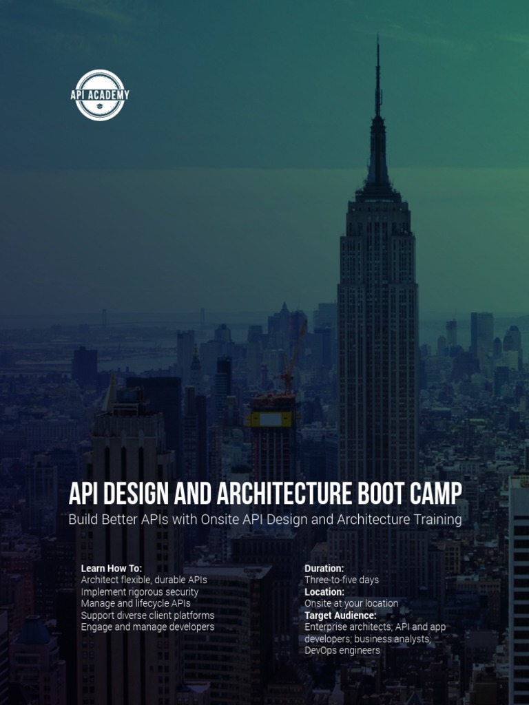 API Design and Architecture Boot Camp | PDF | Application Programming Interface | Strategic ...